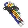Ball-End Hex Key Set 9pc Colour-Coded Long Metric | Sparkplugs Ltd