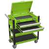 Heavy-Duty Mobile Tool & Parts Trolley 2 Drawers & Lockable Top - Green ...